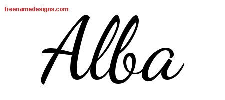 alba – Free Name Designs
