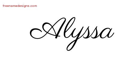 alyssa Archives - Free Name Designs