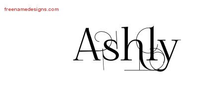 Decorated Name Tattoo Designs Ashly Free - Free Name Designs