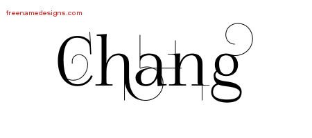 Decorated Name Tattoo Designs Chang Free Lettering - Free Name Designs