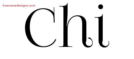 Vintage Name Tattoo Designs Chi Free Printout - Free Name Designs