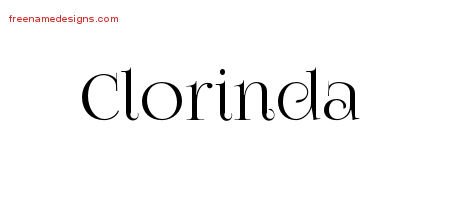 Vintage Name Tattoo Designs Clorinda Free Download - Free Name Designs