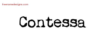Vintage Writer Name Tattoo Designs Contessa Free Lettering - Free Name ...