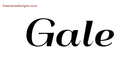 Art Deco Name Tattoo Designs Gale Printable - Free Name Designs