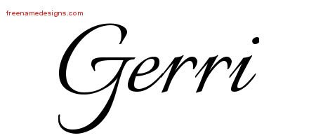 Calligraphic Name Tattoo Designs Gerri Download Free - Free Name Designs