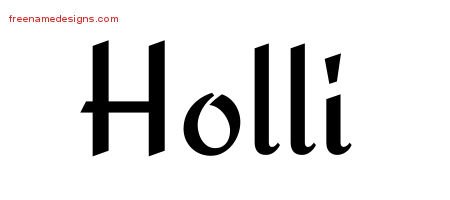 Calligraphic Stylish Name Tattoo Designs Holli Download Free - Free ...