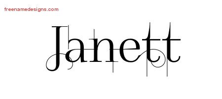 Decorated Name Tattoo Designs Janett Free - Free Name Designs