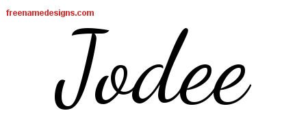 Lively Script Name Tattoo Designs Jodee Free Printout - Free Name Designs