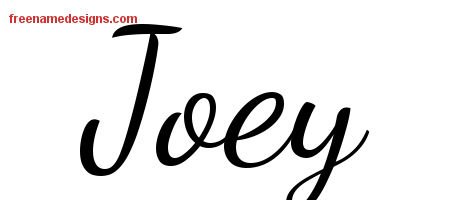 Lively Script Name Tattoo Designs Joey Free Download - Free Name Designs