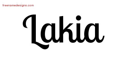 Handwritten Name Tattoo Designs Lakia Free Download - Free Name Designs