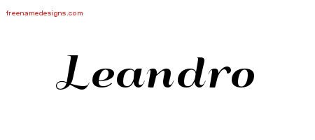 Art Deco Name Tattoo Designs Leandro Graphic Download - Free Name Designs