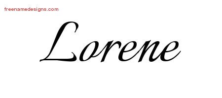 Calligraphic Name Tattoo Designs Lorene Download Free - Free Name Designs