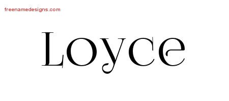 Vintage Name Tattoo Designs Loyce Free Download - Free Name Designs