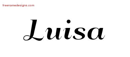 Art Deco Name Tattoo Designs Luisa Printable - Free Name Designs