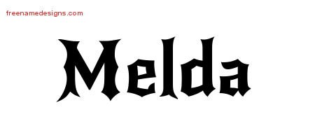 Gothic Name Tattoo Designs Melda Free Graphic - Free Name Designs