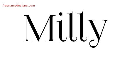 Vintage Name Tattoo Designs Milly Free Download - Free Name Designs