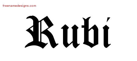 Rubi Name Logo