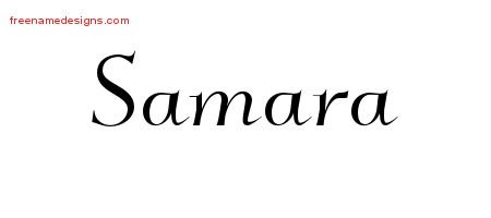 Elegant Name Tattoo Designs Samara Free Graphic - Free Name Designs