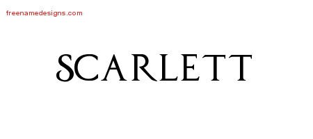 Scarlett Name Tattoo