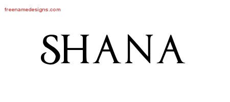 Regal Victorian Name Tattoo Designs Shana Graphic Download - Free Name ...