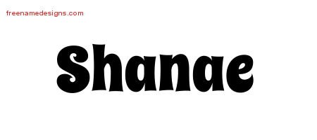 Groovy Name Tattoo Designs Shanae Free Lettering - Free Name Designs