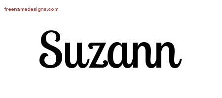 Handwritten Name Tattoo Designs Suzann Free Download - Free Name Designs