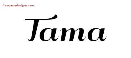 Art Deco Name Tattoo Designs Tama Printable - Free Name Designs