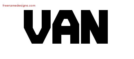 Titling Name Tattoo Designs Van Free Printout - Free Name Designs