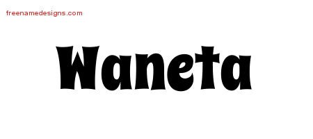 Groovy Name Tattoo Designs Waneta Free Lettering - Free Name Designs